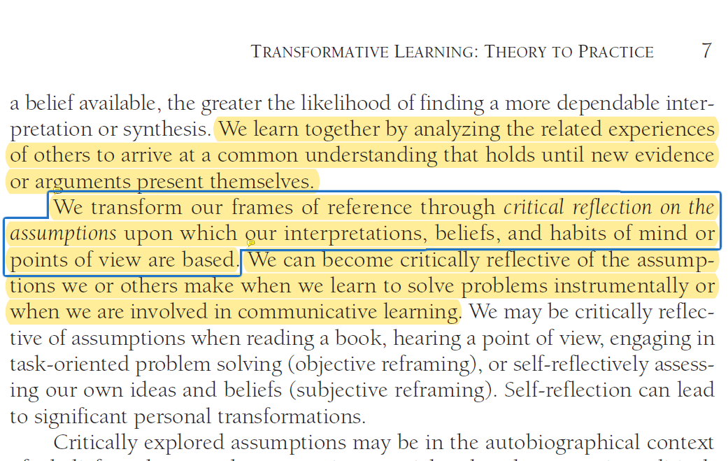 Notes (second edition) on Mezirow’s Transformative learning – Dr Andrew ...