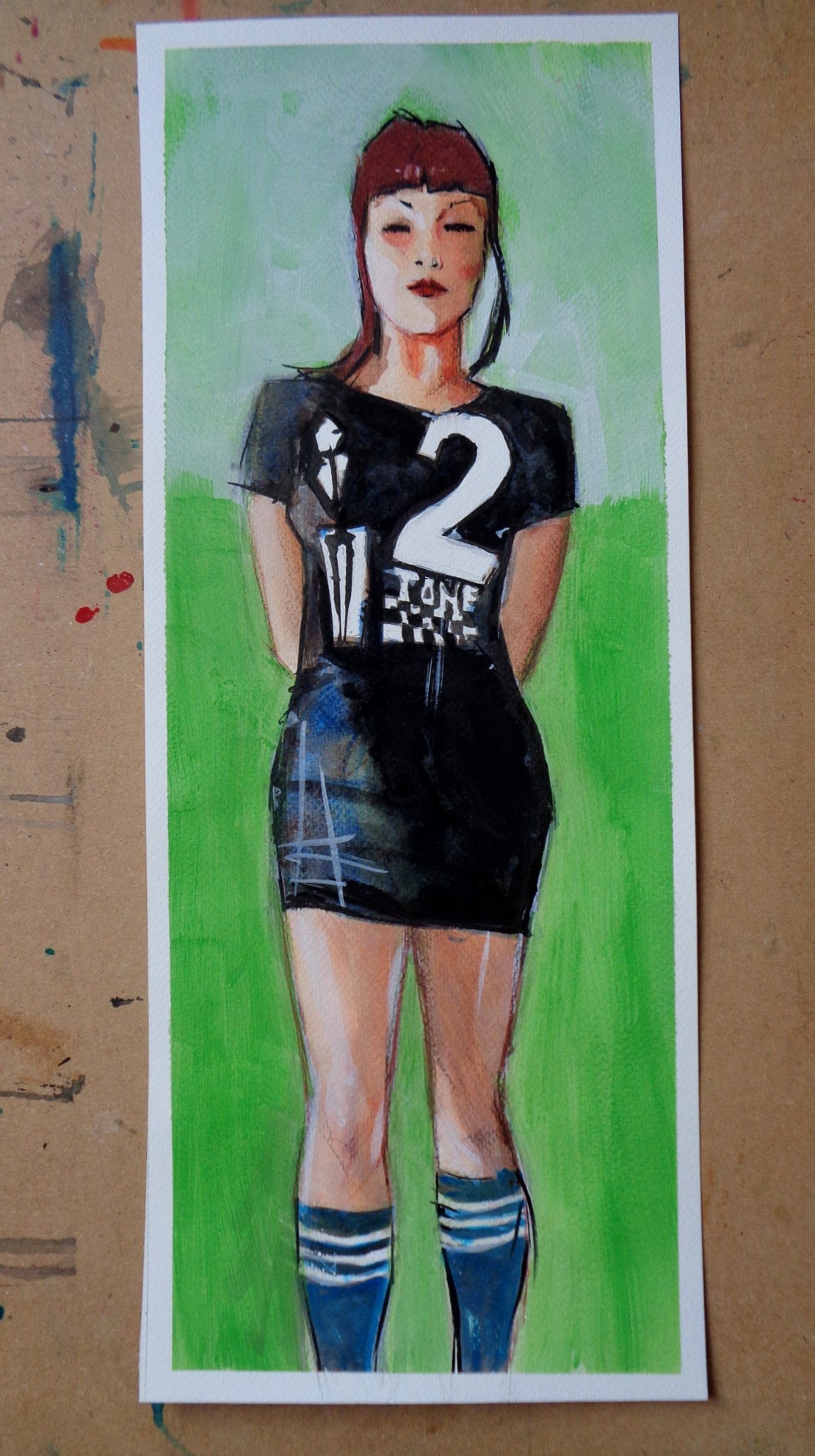 Skinhead Girl Drawing