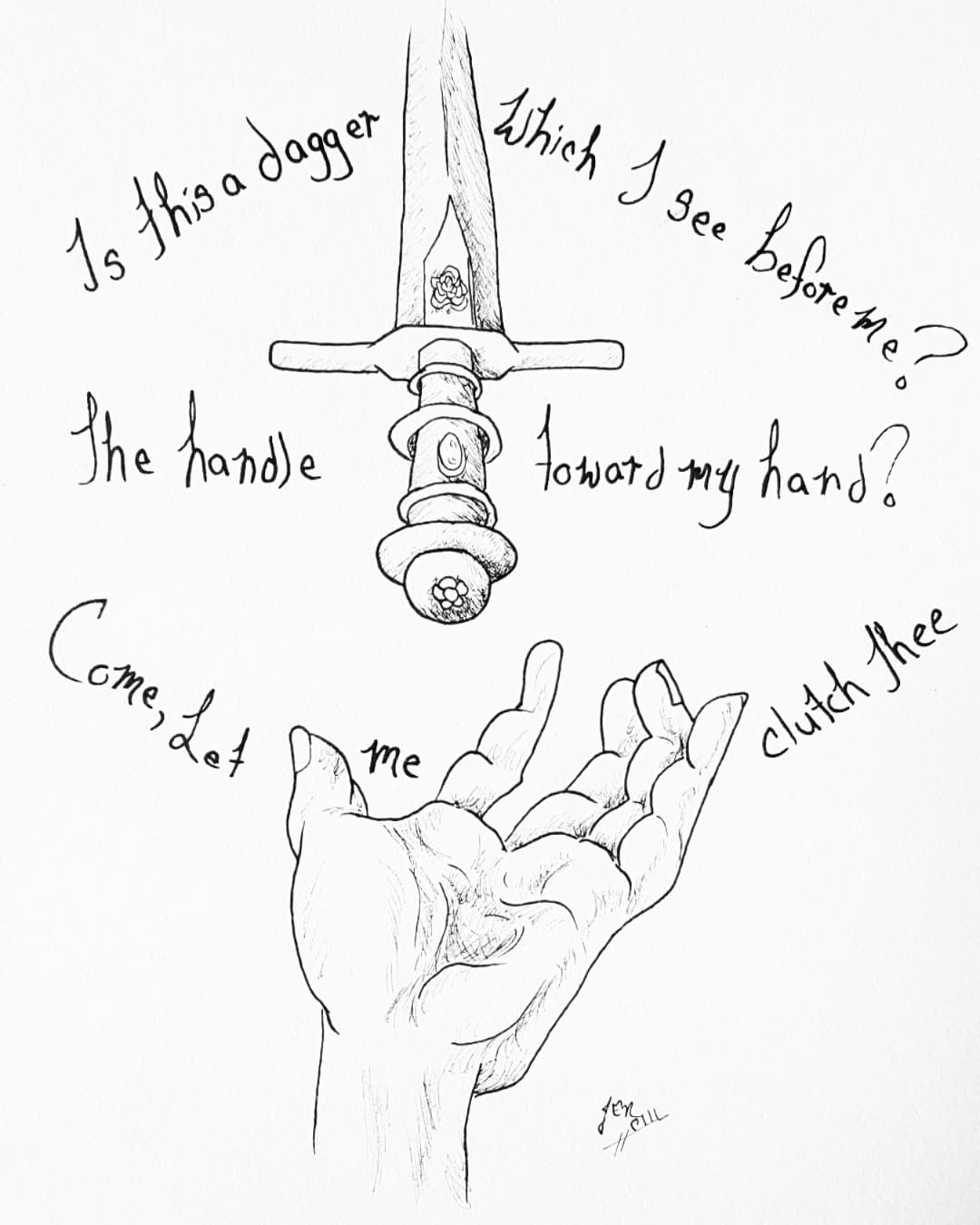 Macbeth Dagger Drawing