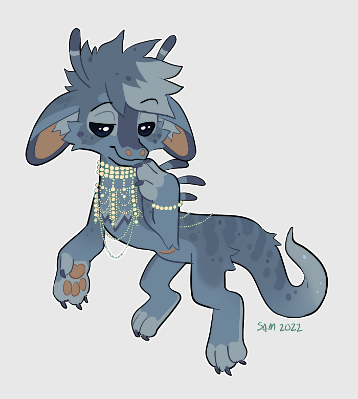 「c0mm for @peanchiee of their fancy xero!」|Sam—now on blue-rayのイラスト