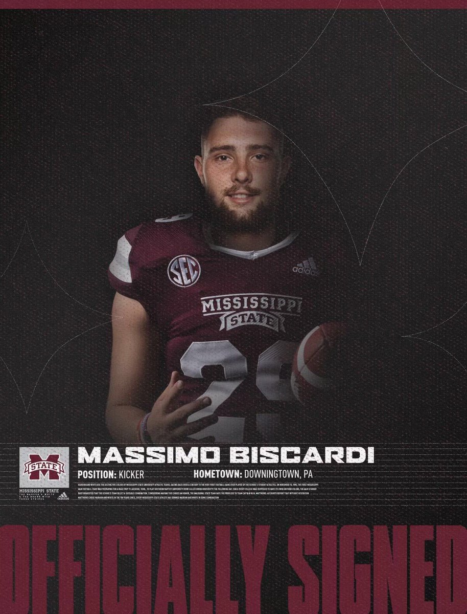 Coastal Carolina Kicker Massimo Biscardi transfers to Mississippi State : r/CFB