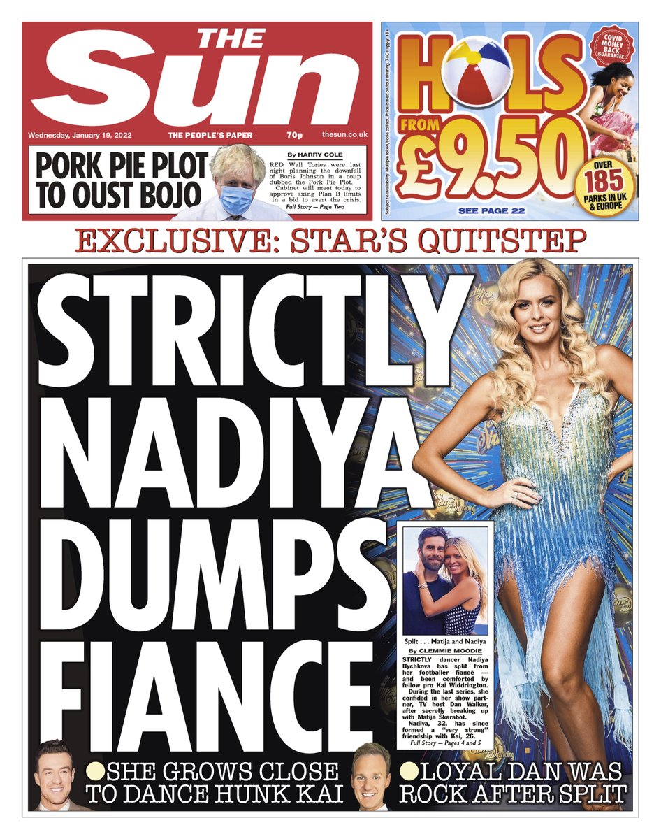 Tomorrows Papers Today on Twitter: "Wednesday's Sun: Strictly Nadiya dumps fiancé # ...