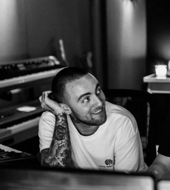 Mac Miller Black And White Smiling