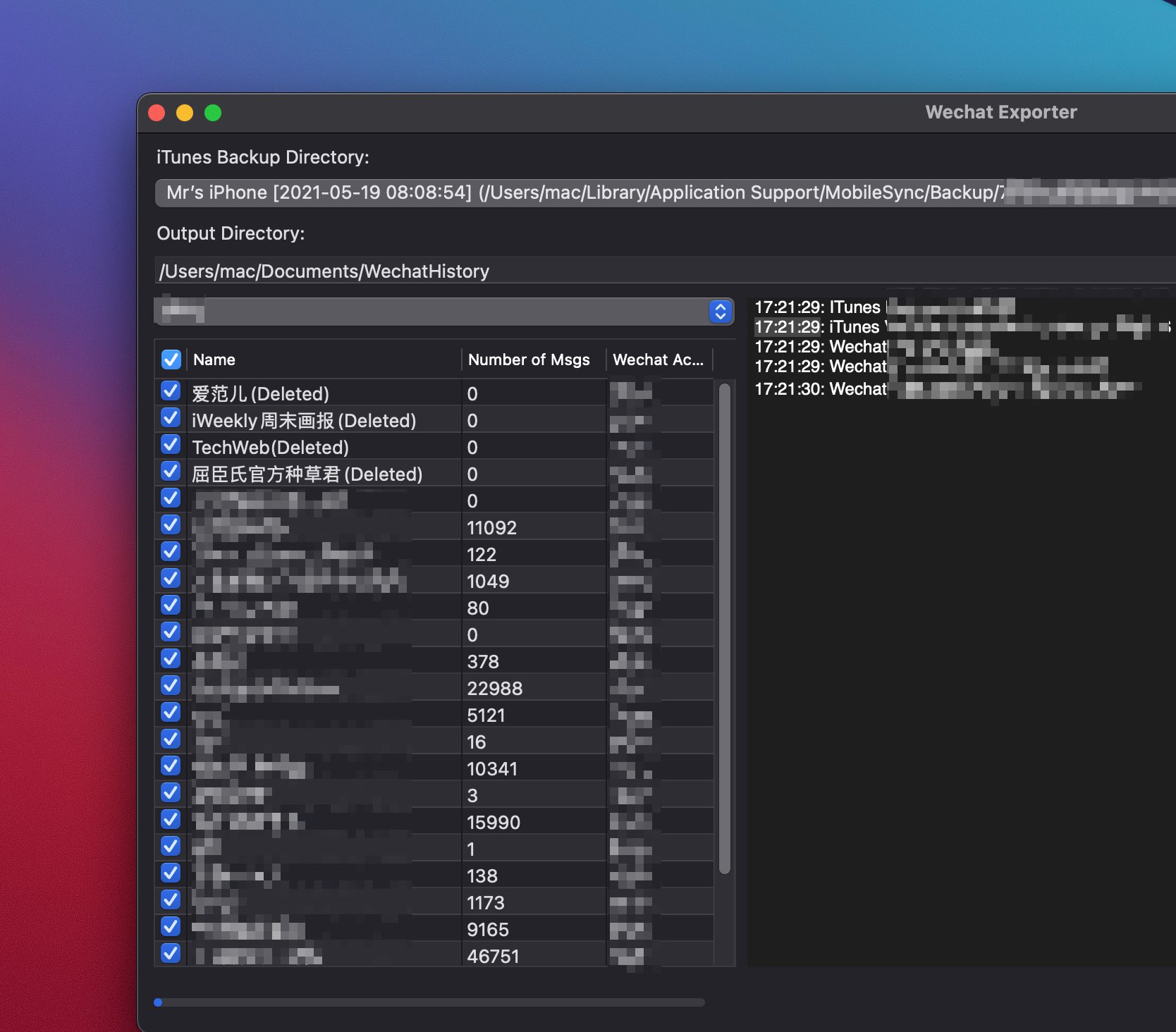 ahhhhfs on Twitter: "WechatExporter：开源免费的微信聊天记录导出查看器 和之前的WX Backup原理差不多🐒 🐒 👉 https://t.co ...