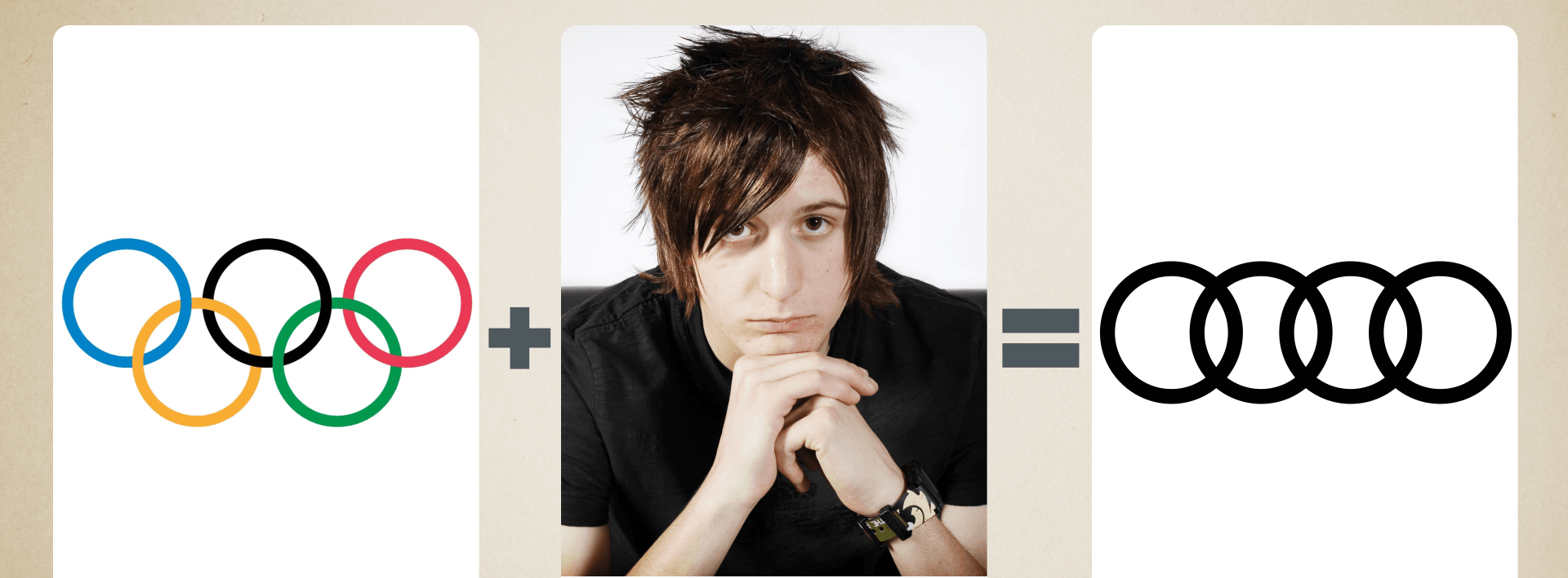 Audi Vs Olympic Logo View Of The Five Ring Logo On A Fake Audi Car For