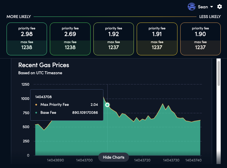 Blocknative Gas Browser Extension now supports charts : r/ethereum