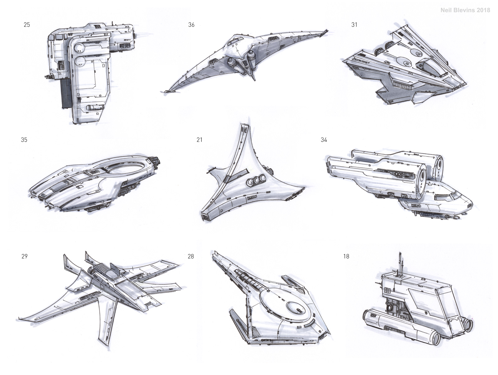 Starship Drawing