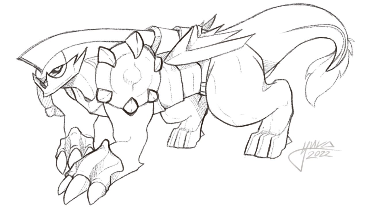 Legendary Pokemon Coloring Pages Palkia