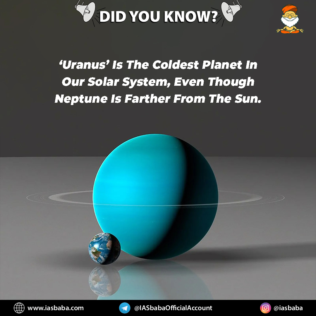 Even though Uranus is a billion miles closer to the Sun than Neptune ...