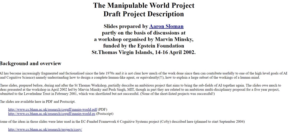 So, I thought that I would return to Jeffrey Epstein's activities in ...