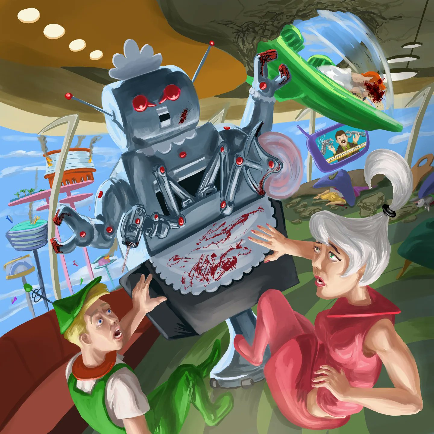 The Jetsons Rosie Robot Depressed