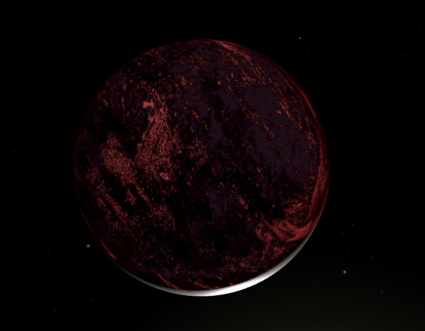 Dark Red Planet
