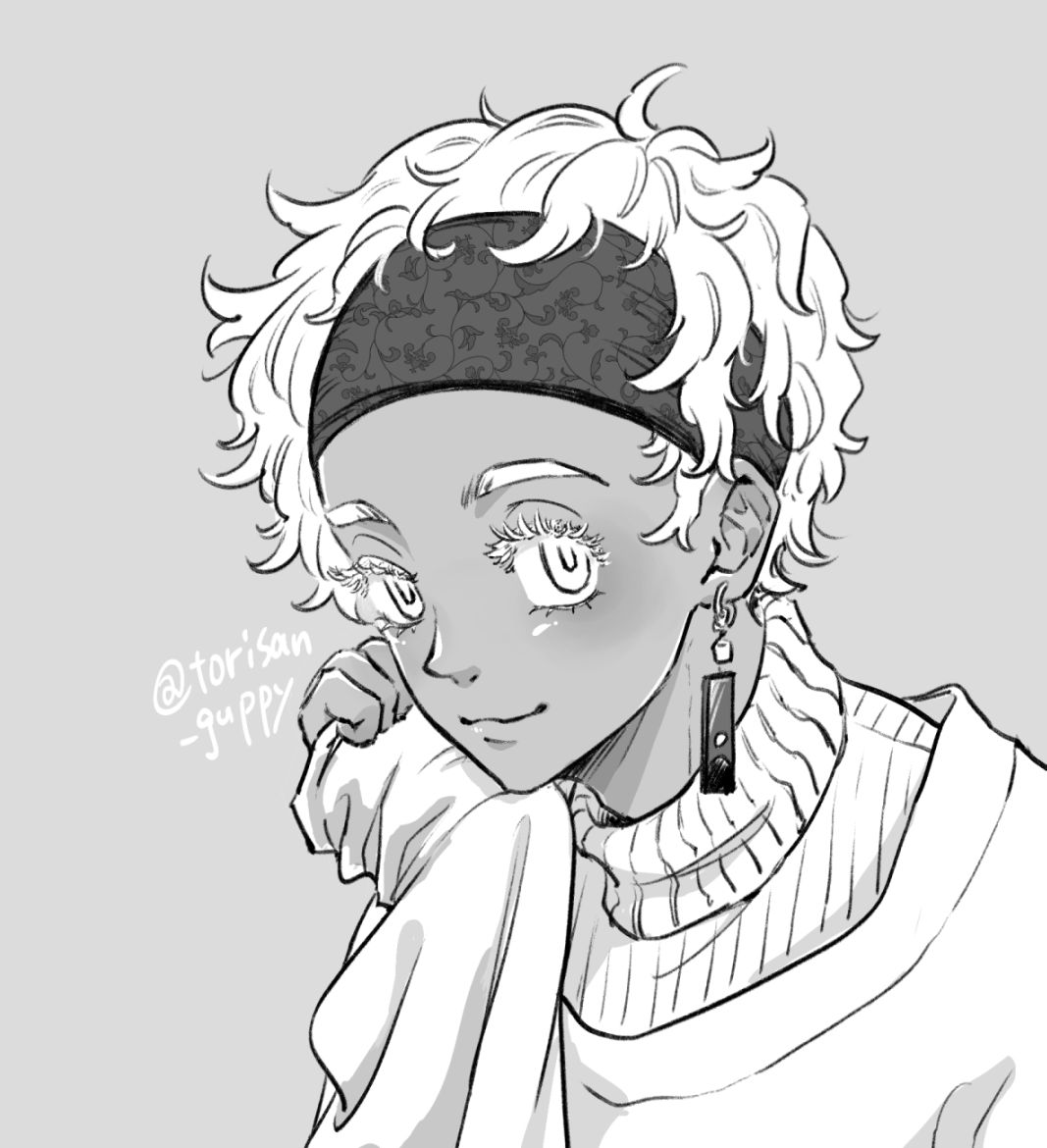 「髪型について考えてたらくがき🎴 」NK4"Mの漫画