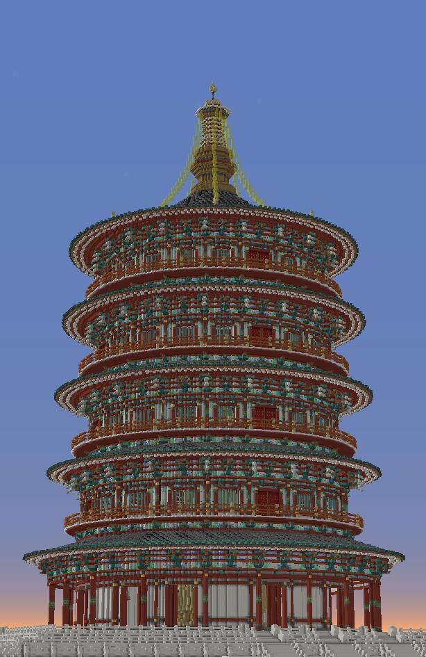 Minecraft Octagon Pagoda