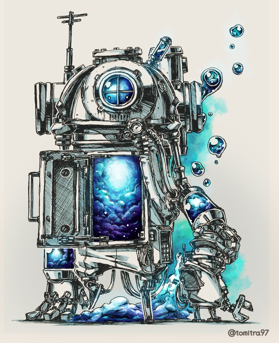 attendant of steel】 固いことは言わぬ堅物。 #イラスト 」|とみもいのイラスト