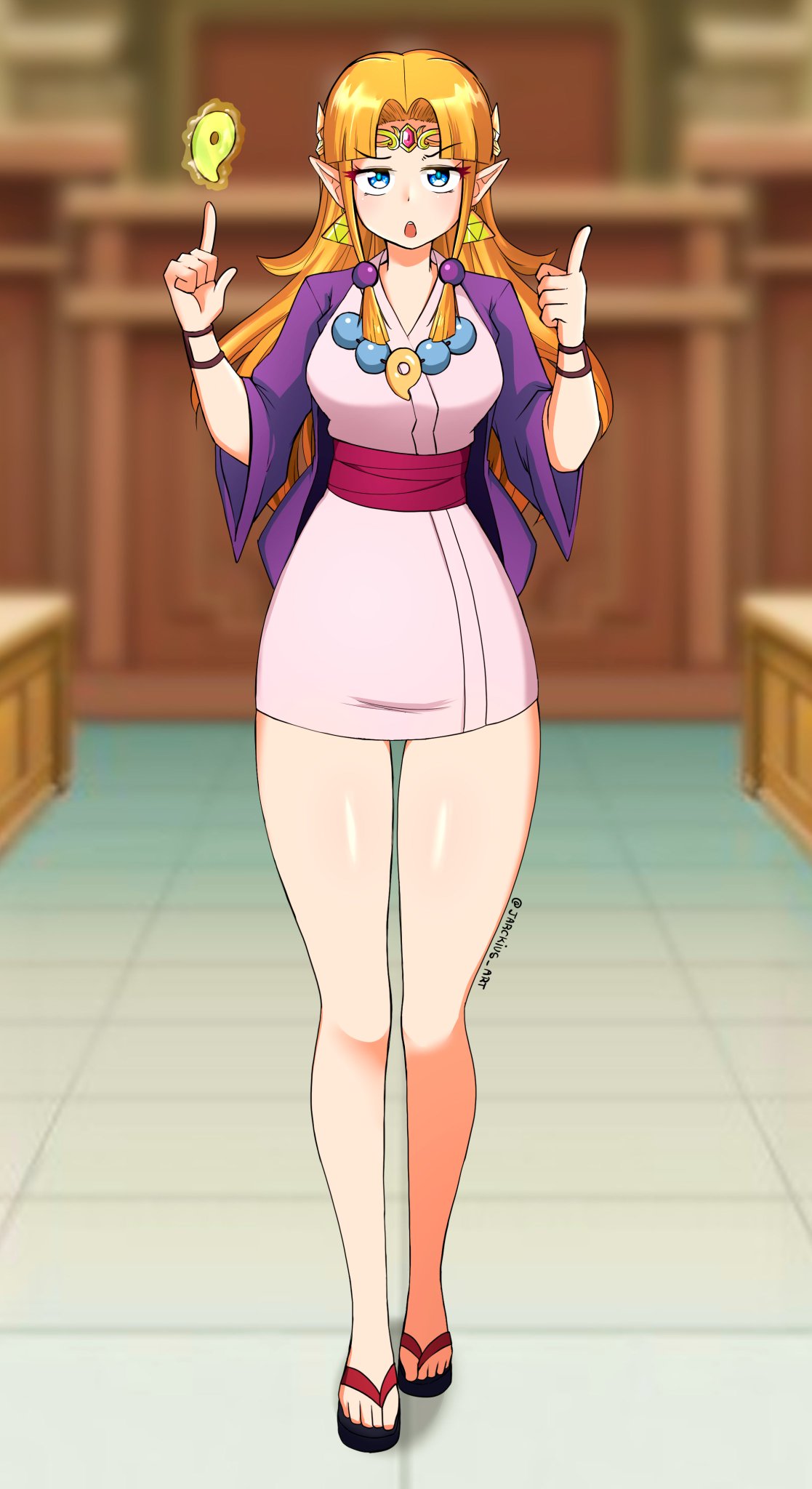 Jarckius Art on Twitter: "Zelda in Maya Fey's outfit commission: @grape2300 #AceAttorney #Zelda ...