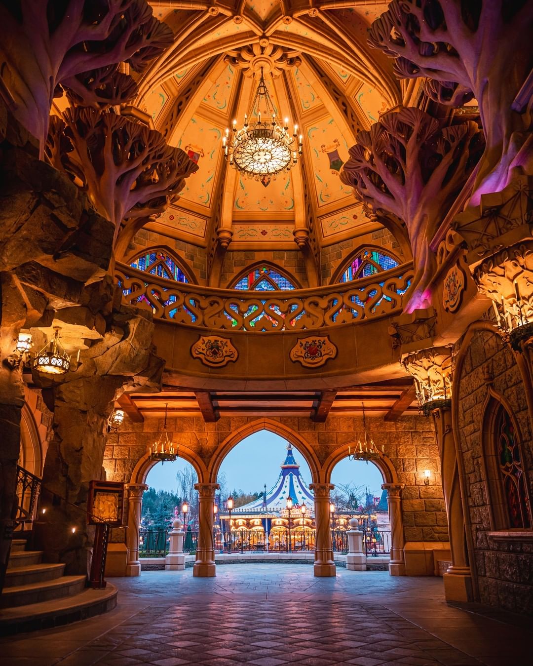 Disneyland Castle Inside Here There Be Princesses Tokyo Disneyland