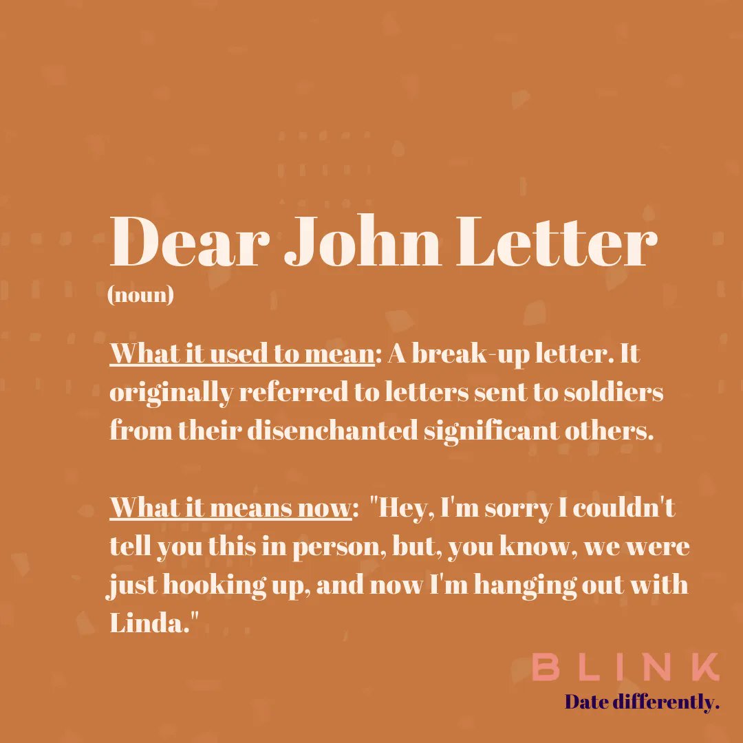 Dear John Break Up Letter
