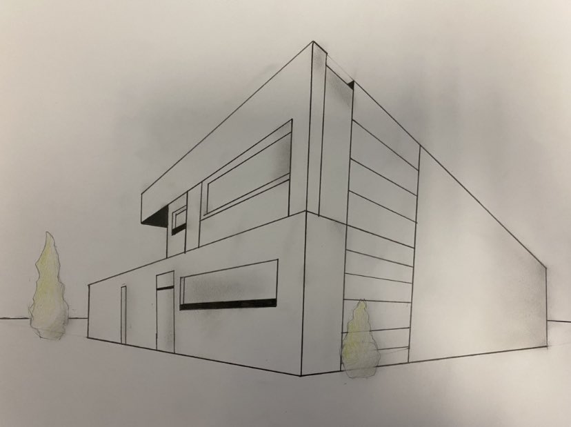 Simple 2 Point Perspective House