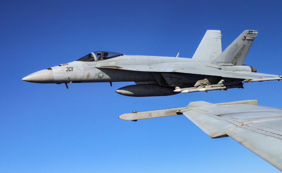 Super Hornet strike fighters of Carrier Air Wing 1 #CVW1 flying from ...