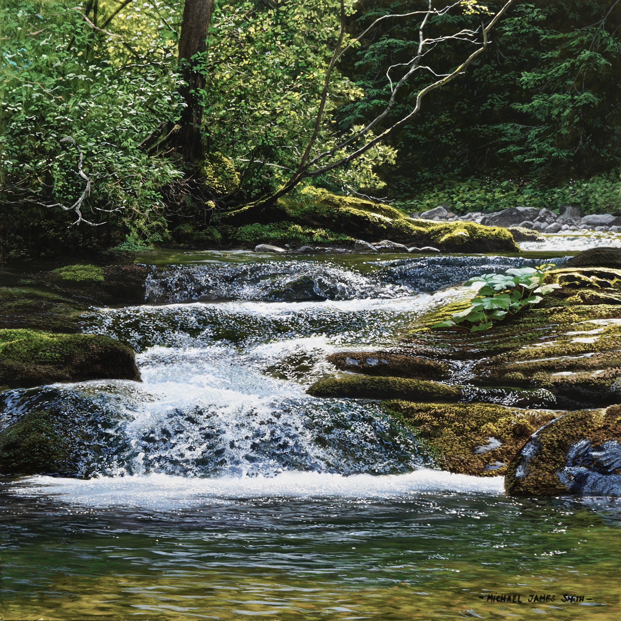 Michael James Smith Art The Wave" Original Oil Painting