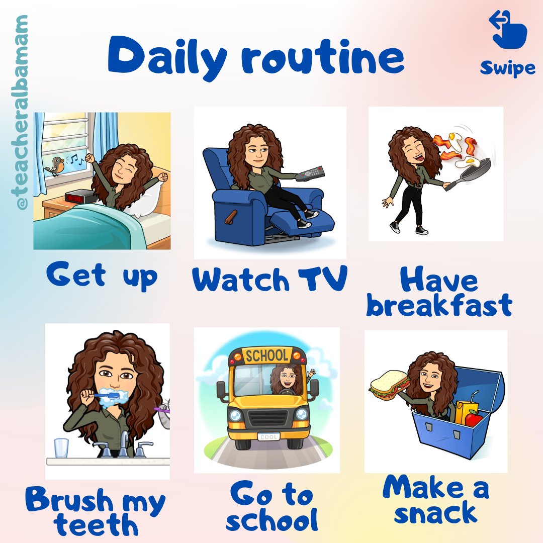 Idioms Daily Routine Clipart