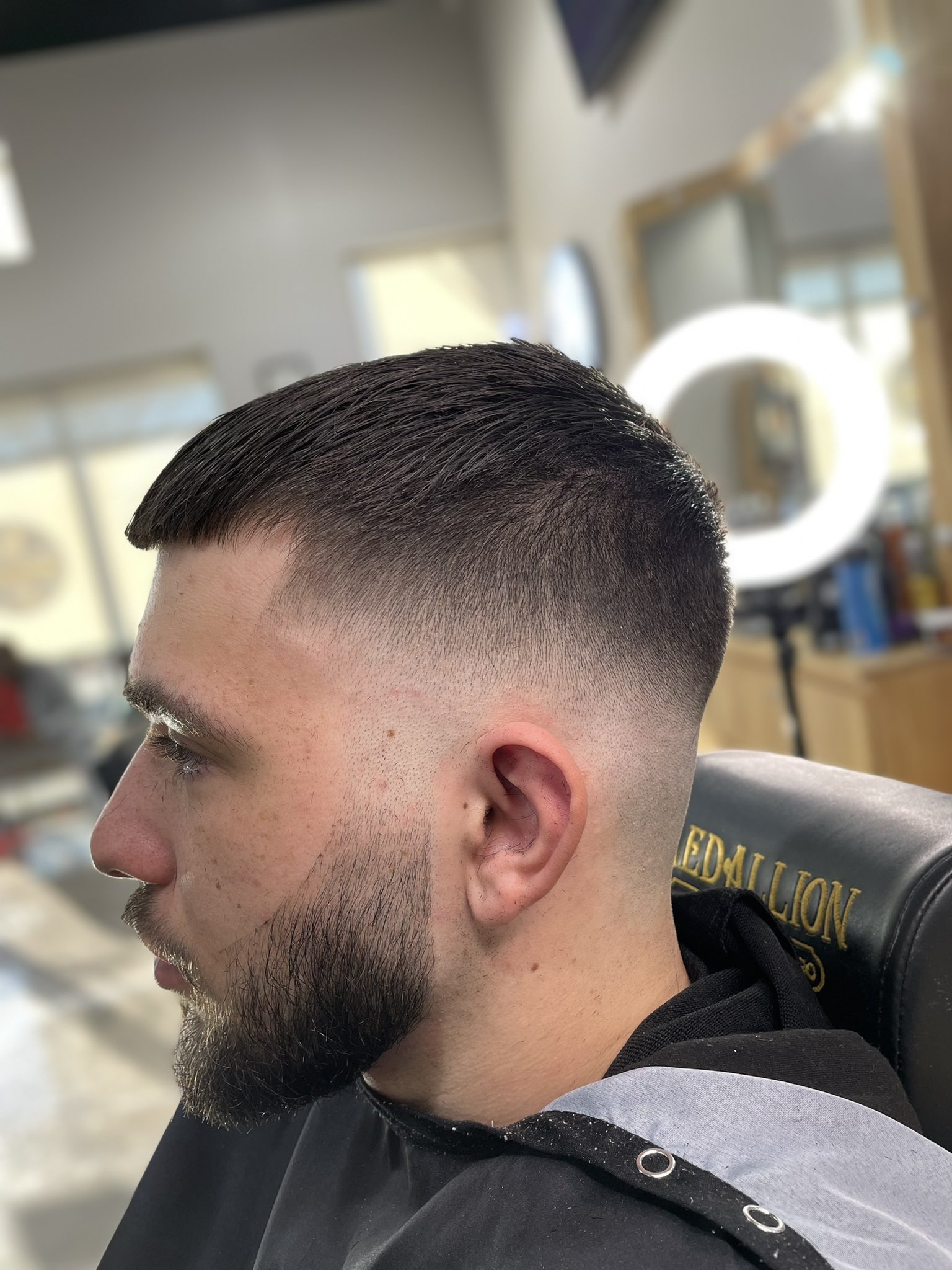 Taper Haircut With Beard
