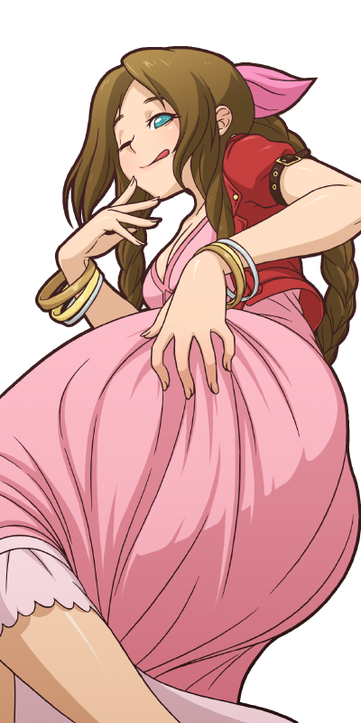 Manyakis on Twitter: "Aerith Gainsborough PSD is available at https://t.co/istUI1fBxB Large ...