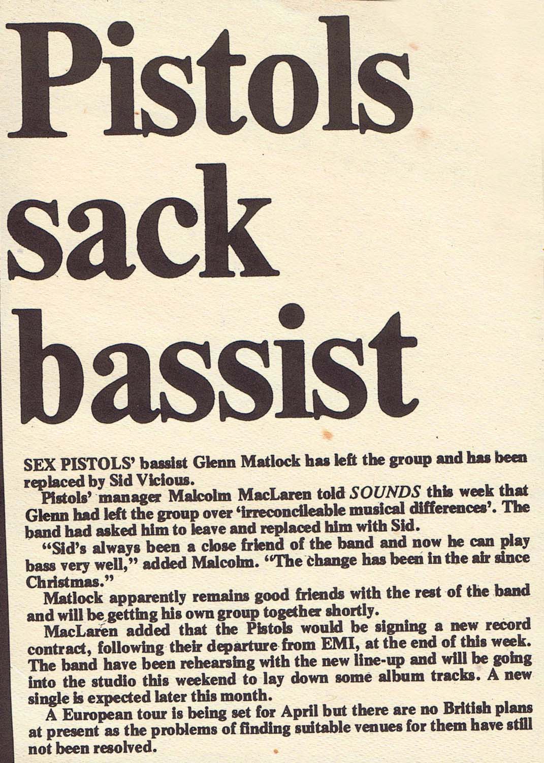 Sex Pistols Official On Twitter This Day In Sex Pistols History