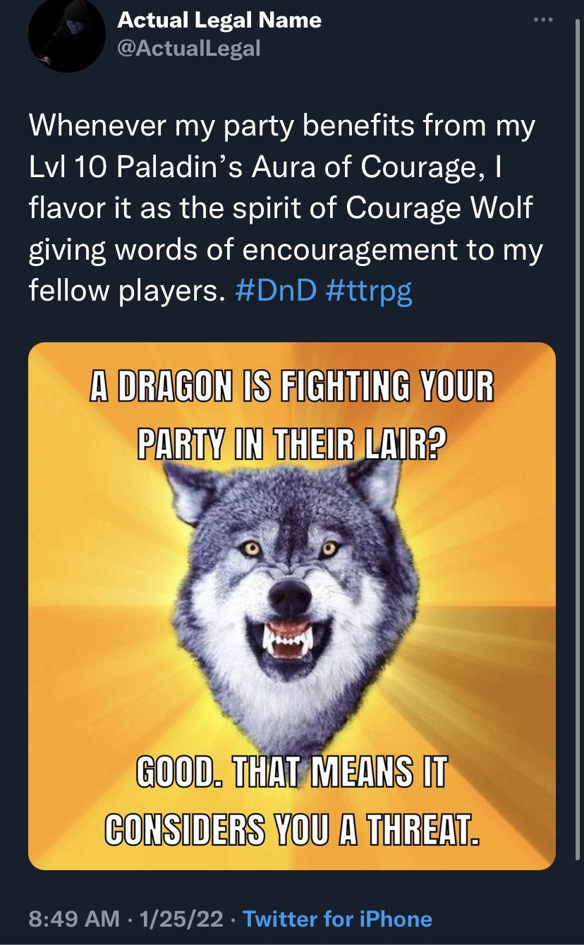 Courage Wolf Meme