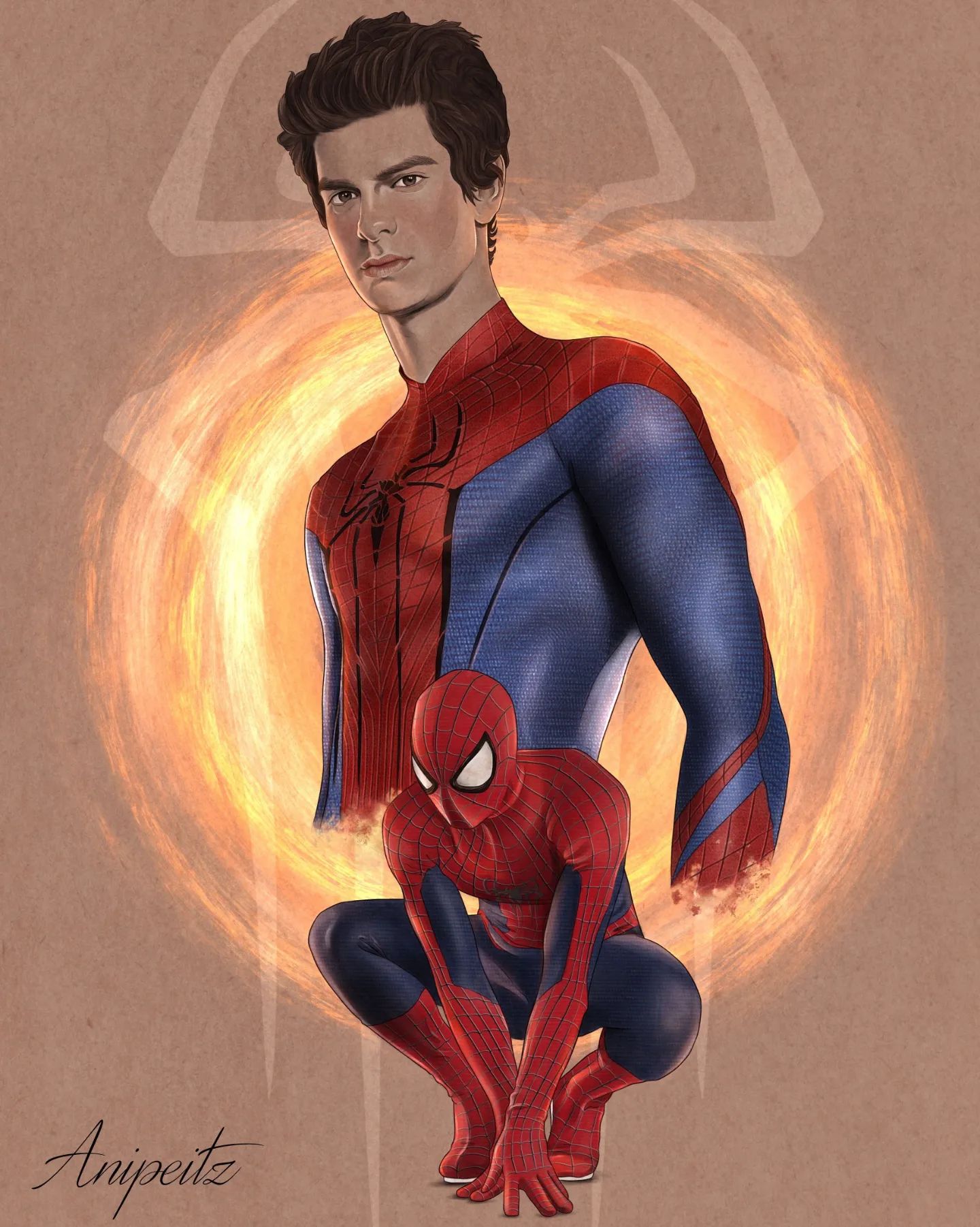 Dibujo Del Hombre Araña De Andrew Garfield Mafex 092 Spiderman Miles