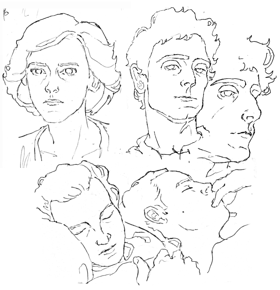 「recent faces from my sketchbook of ppl i」|Colinの漫画