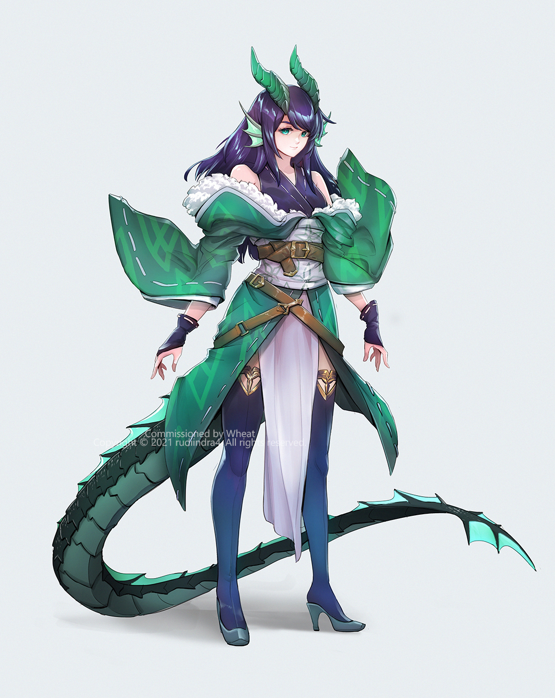 Anime Girl With Dragon