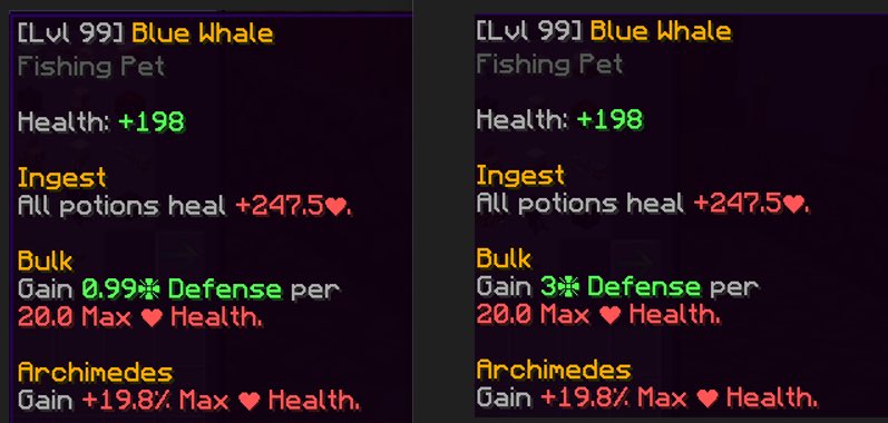 Hypixel SkyBlock News on Twitter: "New Alpha patch rolled, Blue Whale defense bonus has been ...