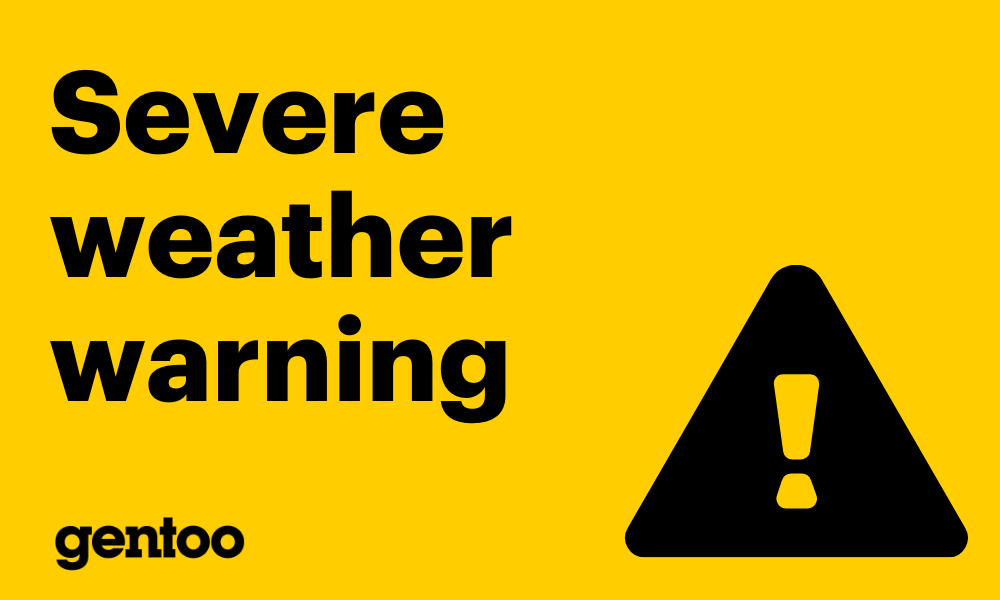 Severe Weather Warning Sign