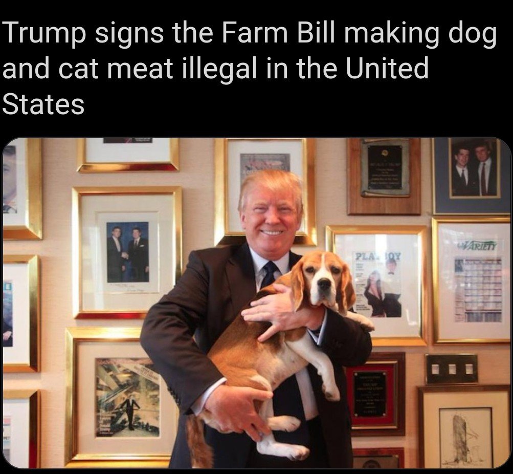 Did Trump Sign A Bill Making Dog And Cat Meat Illegal