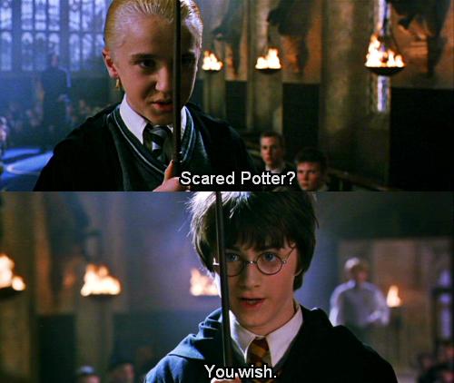 Harry Potter World on Twitter: "Draco Malfoy: "Scared, Potter?" Harry Potter: "You wish." https ...