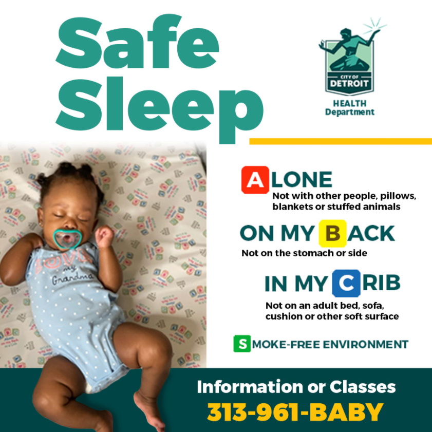 Detroit Police News on Twitter: "💤SAFE SLEEP💤 The ABC's of safe sleep ...