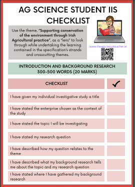 Student Self Assessment Checklist