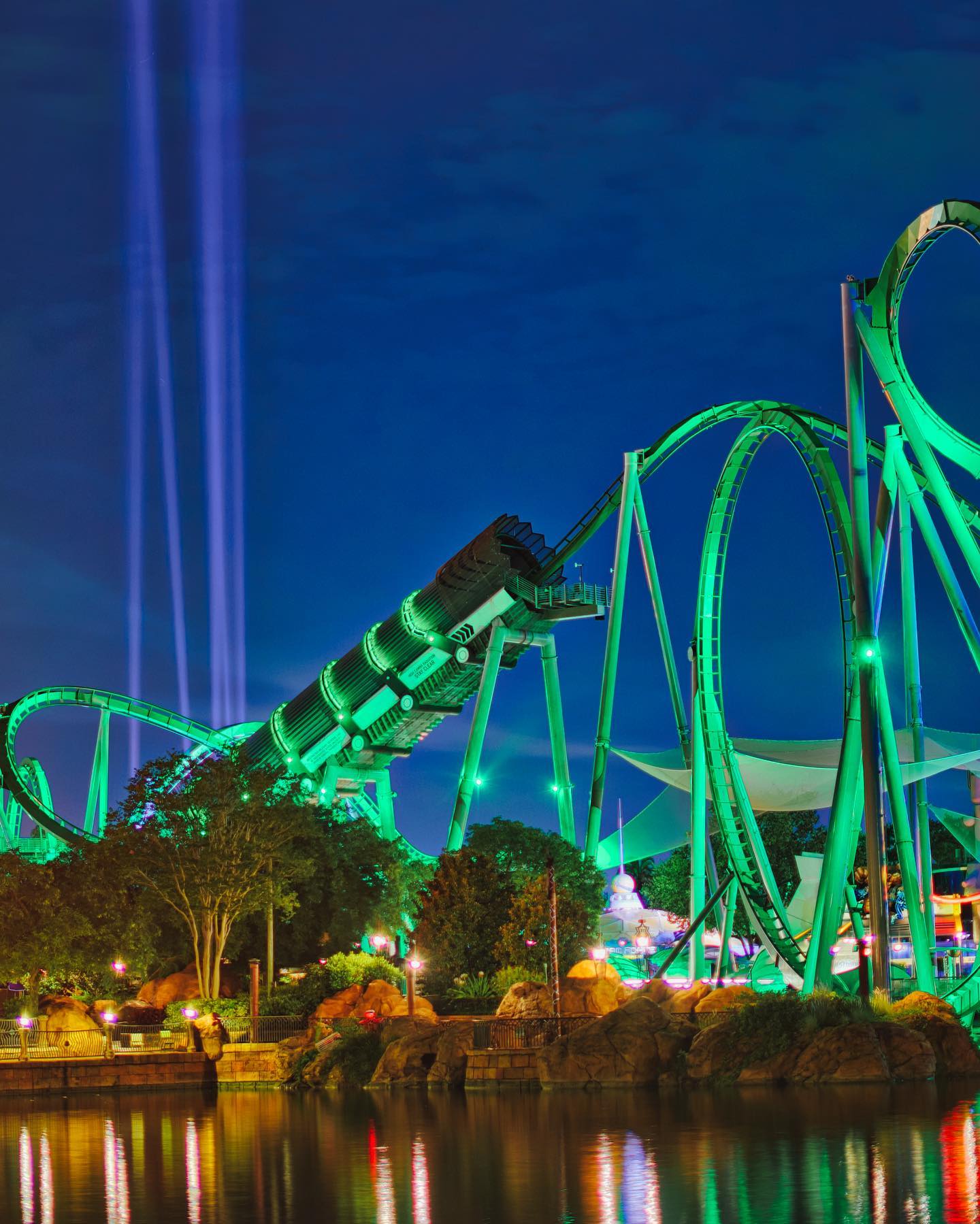 Hulk Roller Coaster Night
