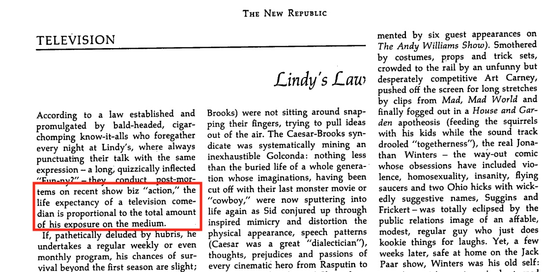 The Lindy Effect is one of the most powerful phenomenons of the world ...