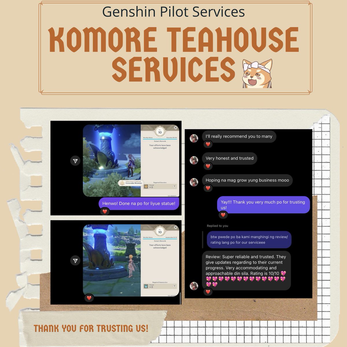 KomoreTeahouseService (@KTService_) | Twitter