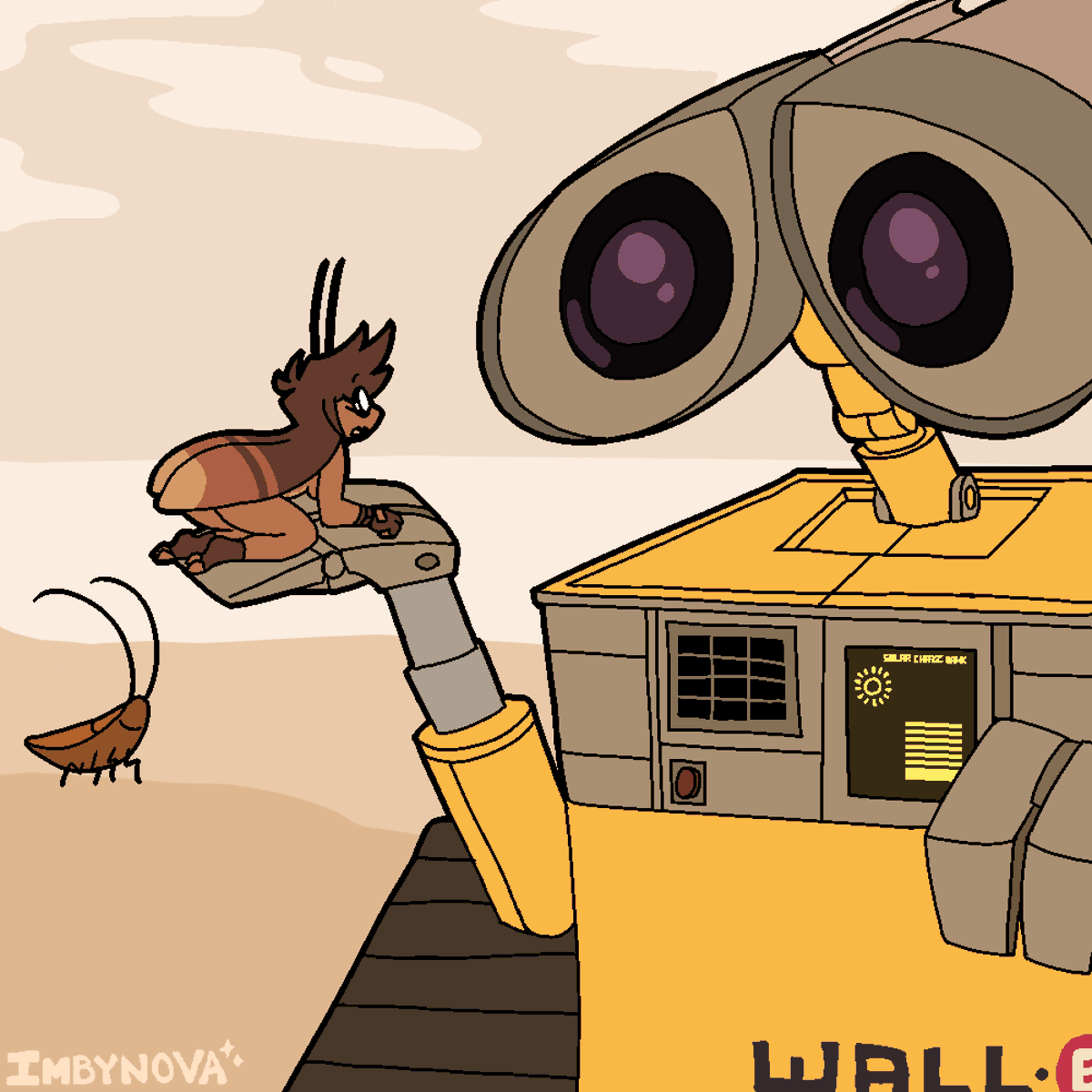 「looks like wall-e's lil' roach brought a」|Rachieのイラスト