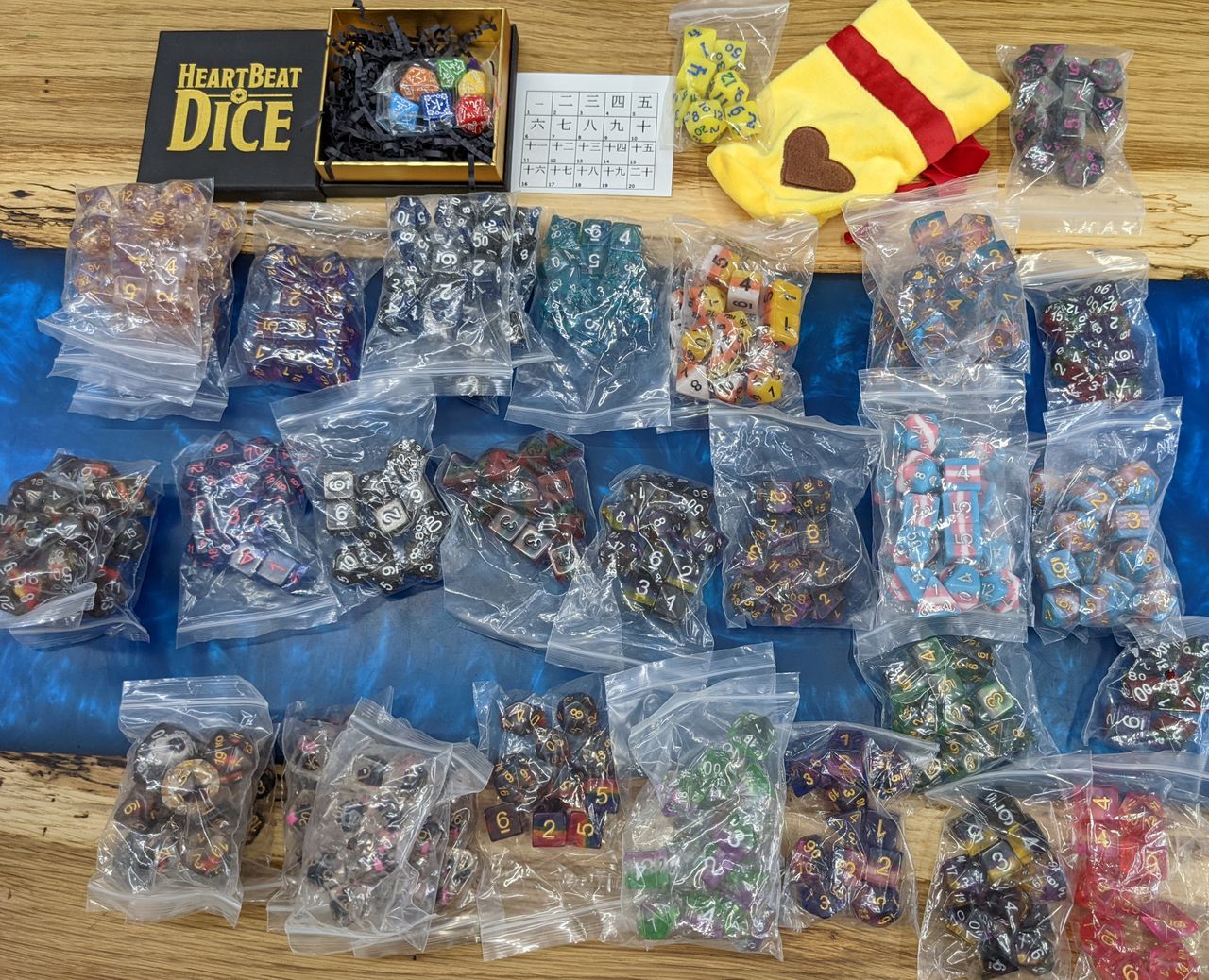 Tyche's Games on Twitter: "The complete collection of new Heart Beat Dice that are in. Roll with ...