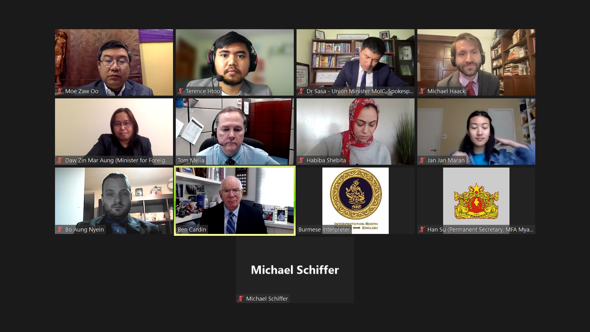 Senator Ben Cardin on Twitter: "Today, I met with @NUGMyanmar, @usacm3 & Burmese community in MD ...