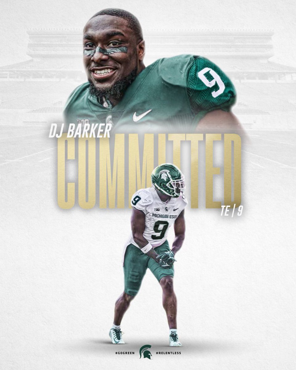 Illinois TE DJ Barker transfers to Michigan State : r/CFB