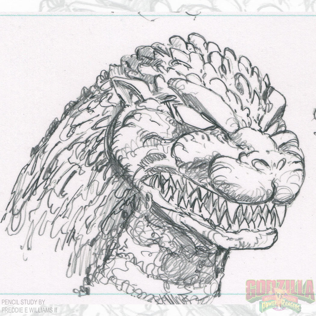 Godzilla 2022 Head Drawing