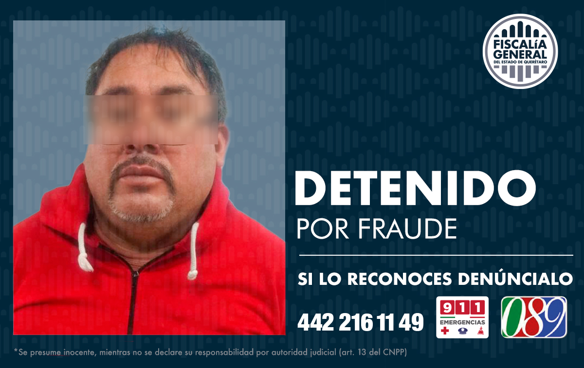 Fiscalía General Del Estado De Querétaro On Twitter Detenido Hombre