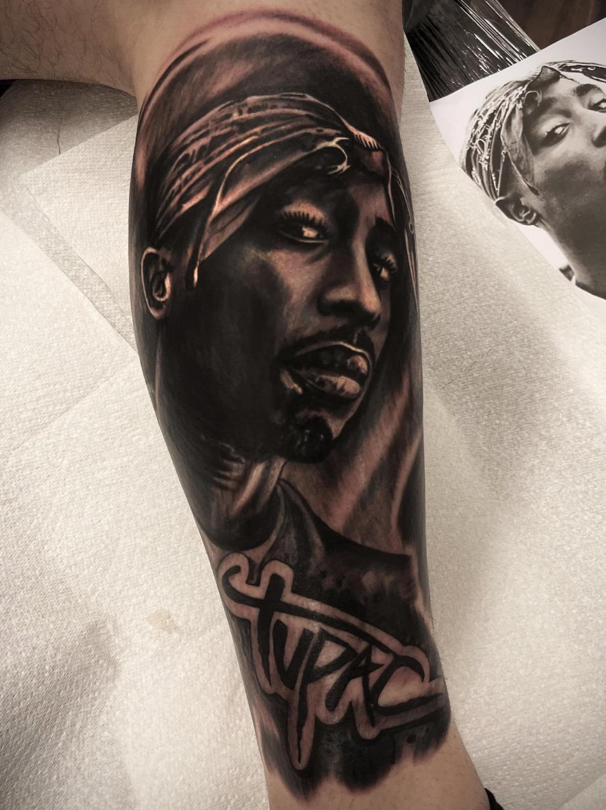 Tupac Arm Tattoos
