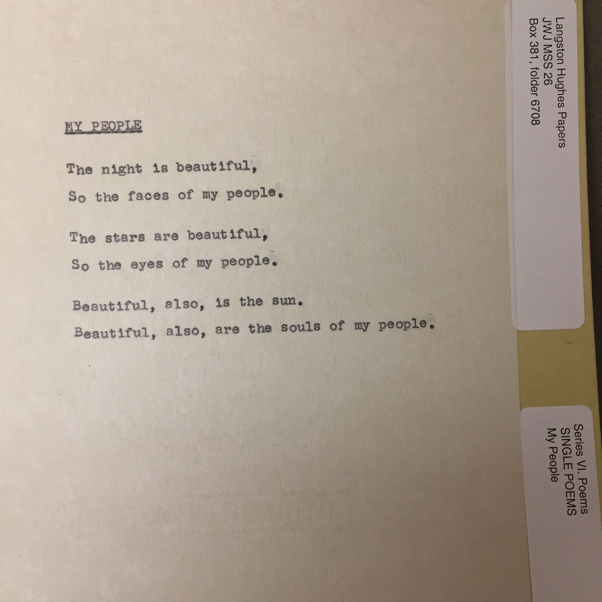 Beinecke Library on Twitter: "The night is beautiful, So the faces of ...